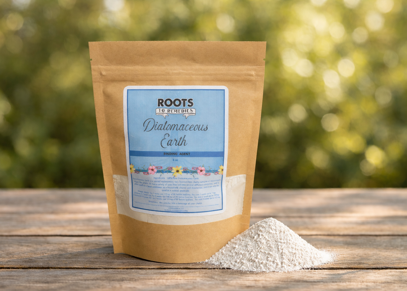 DIATOMACEOUS EARTH BINDER ADD ON FOR PARASITE CLEANSE – ROOTS TO REMEDIES