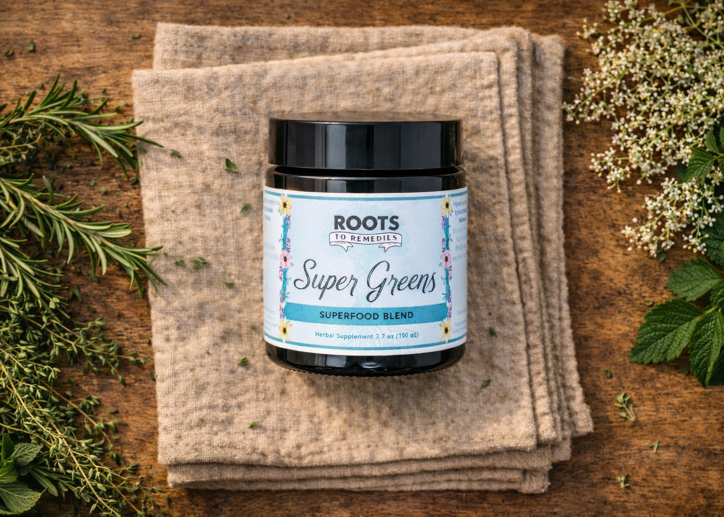 Herbal Superfood Powder | Nettle, Kelp, Alfalfa, Wheatgrass & Chlorella ...